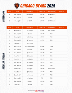 Chicago Bears 2025 Schedule Leaks Most Recent Content Files #839