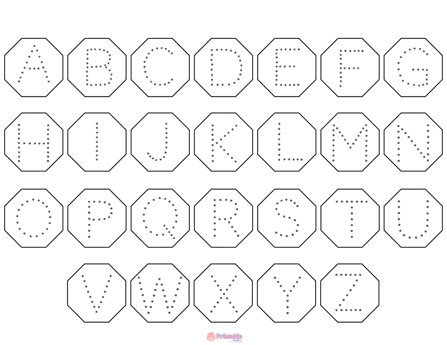 Printable Alphabet Tracing Worksheets: Free PDF Download (Uppercase ...