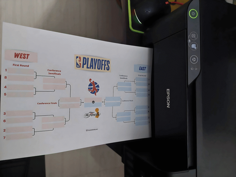 Printable NBA Playoff Bracket 2025 (Fillable PDF Format)